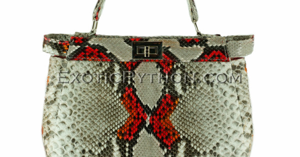 Snakeskin bag sniny multicolor BG-235 - "EXOTIC PYTHON"